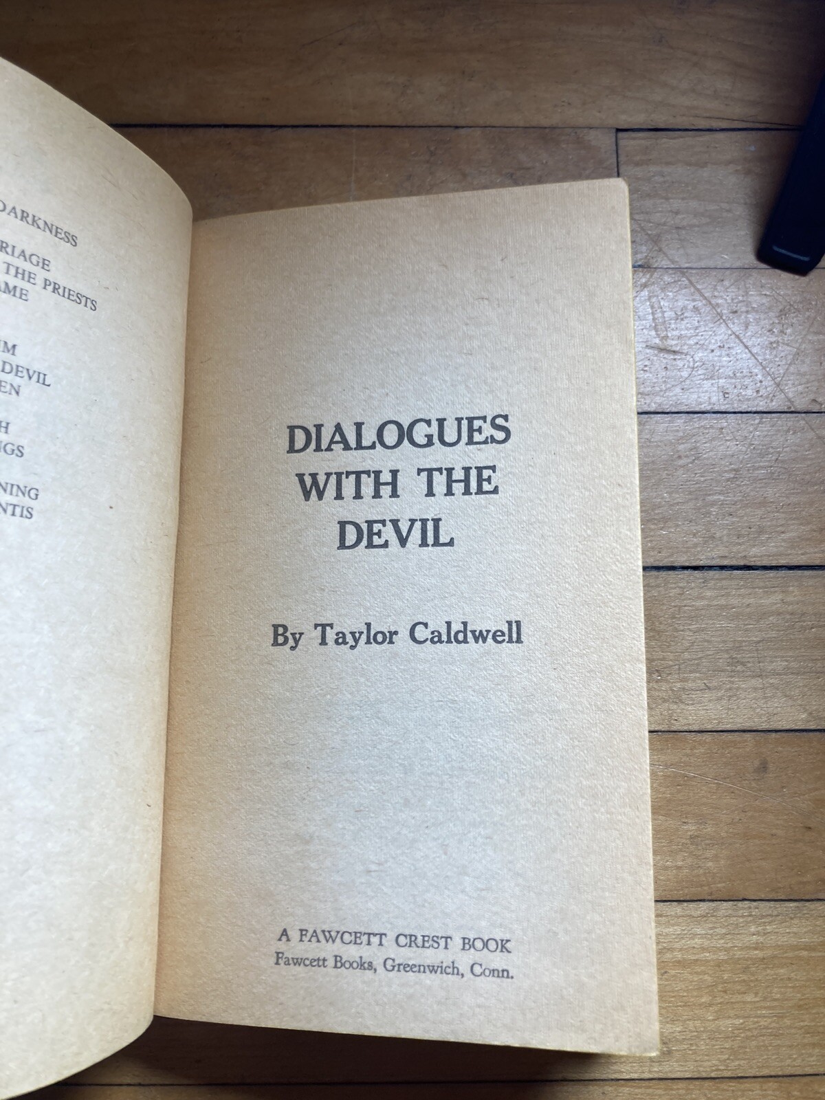Dialogues With The Devil, Taylor Caldwell Vintage Paperback Gothic ...