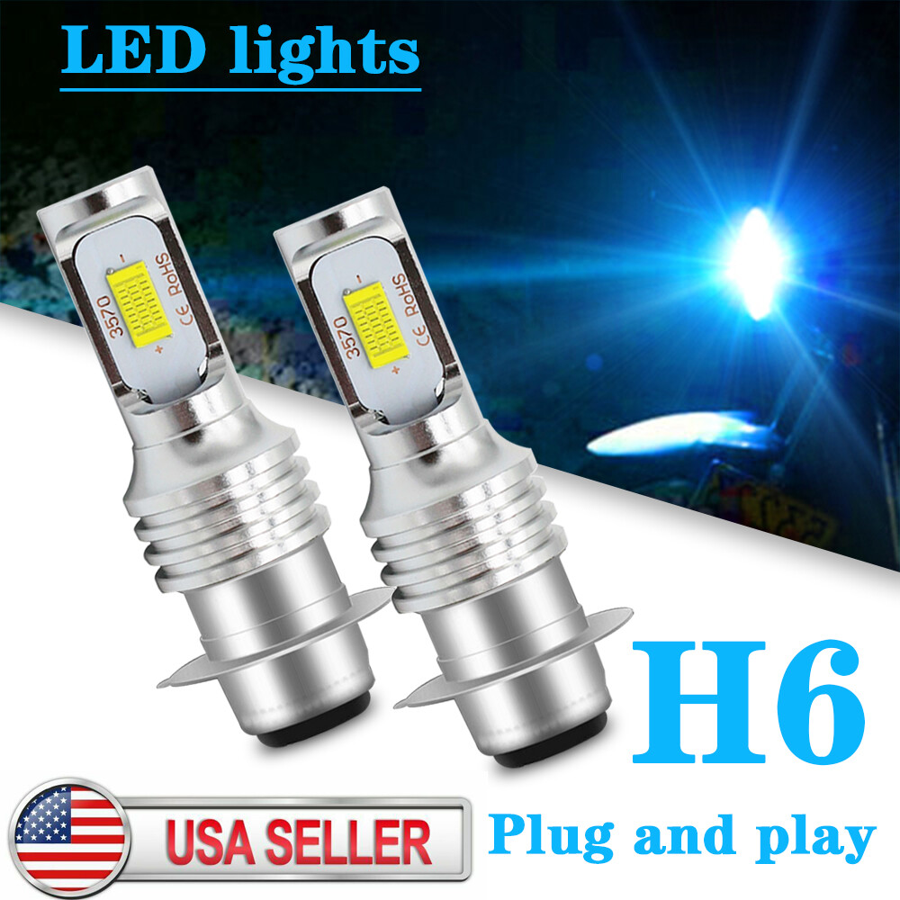 2X 8000K HID LED Headlight H6 Bulbs for Honda TRX 400EX 400X 2009-2014 ...