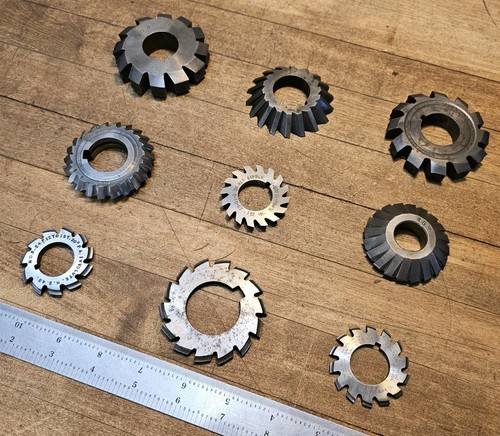 Involute Gear Cutters LOT of 9 • METAL Milling HSS Cobalt Machinist ...