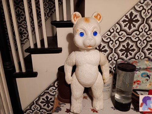 VINTAGE STRING JOINTED HARD PLASTIC BEAR TOY DOLL BLOW MOLD | eBay