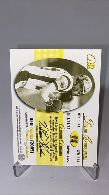 2005 SAGE - Autographs Bronze #A42 Taylor Stubblefield /650 (AU, RC ...