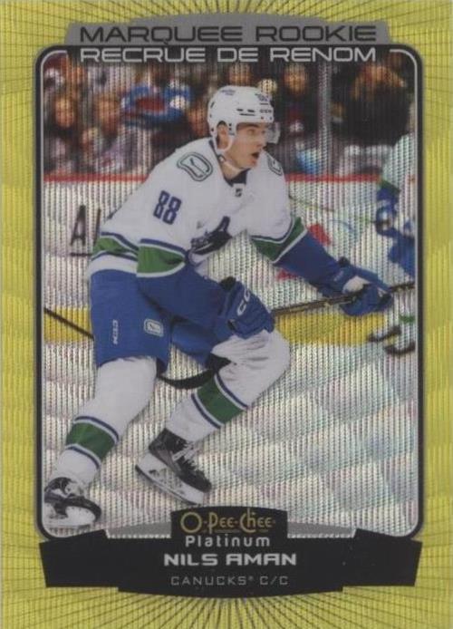 2022-23 O-Pee-Chee Platinum - Marquee Rookies Nils Aman #286 Yellow ...