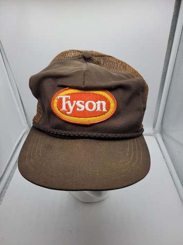 Tyson Foods Patch Brown with Mesh Snapback Hat Cap USA Made | eBay