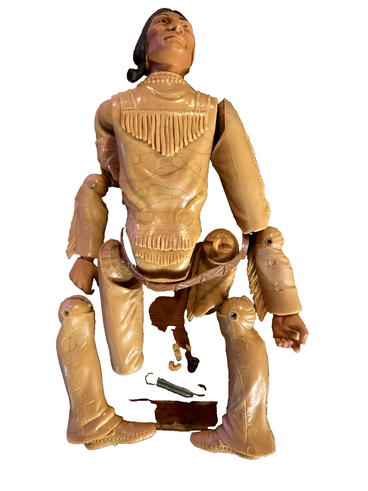 Vintage Louis Marx Chief Cherokee Action Figure W/ Box and Many ...
