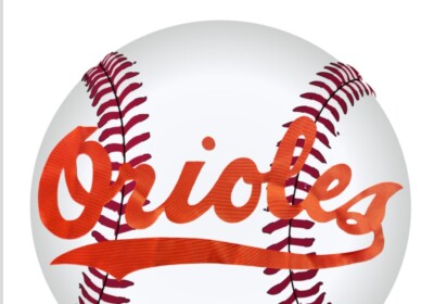 BALTIMORE ORIOLES baseball Orange Script Logo 13x5.5” Sew/Iron-on ...