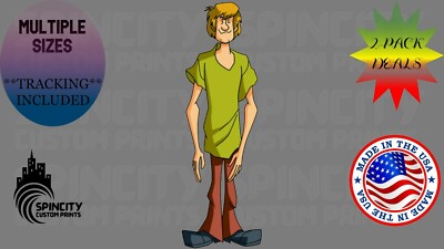 Shaggy Scooby Doo Cartoon Vinyl Sticker Graphic Laptop Decal Multiple ...