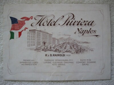 1800's HOTEL RIVIERA NAPLES, ITALY BROCHURE MAP | eBay