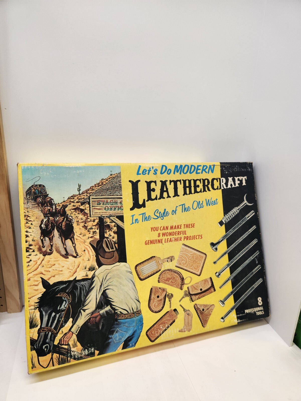 Vintage Tandy Leathercraft Beginners Kit Series B (9) Genuine Leather ...