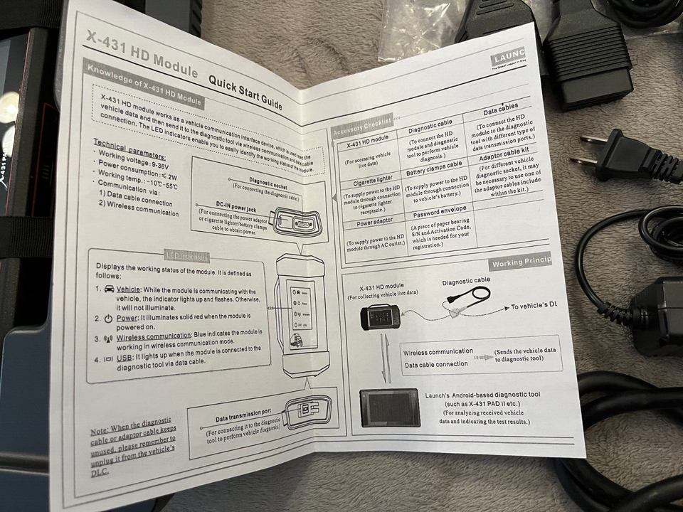LAUNCH X431 PAD II Heavy Duty Diagnostic Scanner Tool w/Case ...