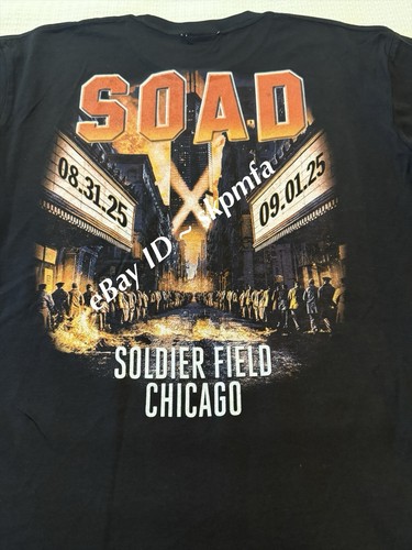 SYSTEM OF A DOWN Shirt 💯 Official Merch Soldier Field Chicago Size X ...