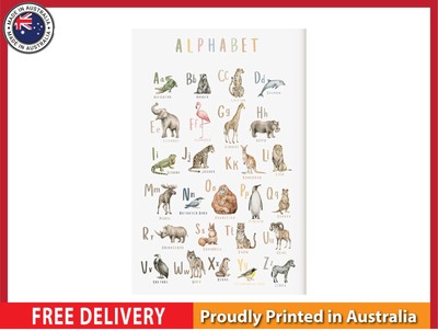 NEW (LAMINATED) ALPHABET (61X91CM) EDUCATIONAL CHART PICTURE PRINT ...