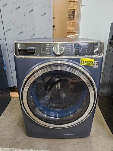 GE Profile PFW870SPVRS 28" Sapphire Blue Front-Load Washer NOB #152366 ...