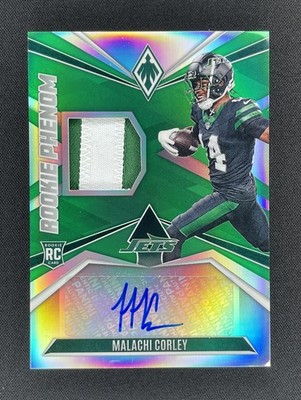 Malachi Corley 9/25 - 2024 Panini Phoenix Rookie Phenom Patch Auto RC ...