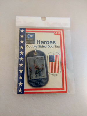 USPS Double Sided Dog Tag HEROES NYFD USA First Class Stamp 9/11 - New ...