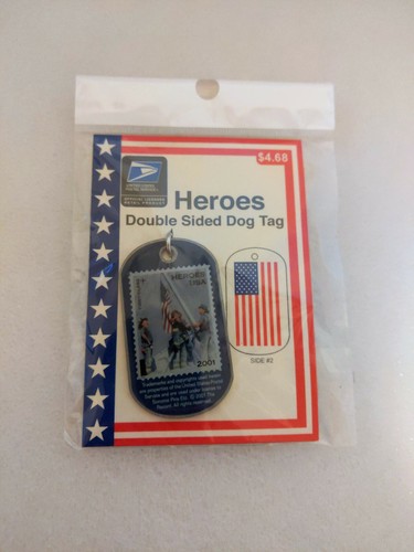 USPS Double Sided Dog Tag HEROES NYFD USA First Class Stamp 9/11 - New ...