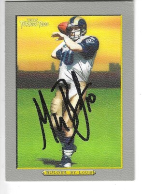 Signed Marc Bulger St. Louis Rams 2005 Topps Turkey Red Football Card ...