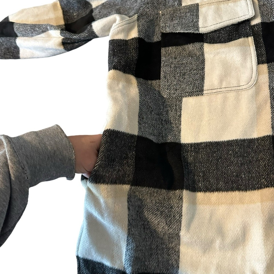 Maurice’s Black White Buffalo Plaid Shacket Women’s Sz 2X NWT Fall ...