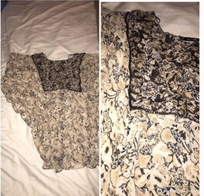 Floral Paisley Boho Peasant Hippie Art Deco Farm Chic Hip Flutter ...