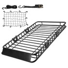 63" Universal Roof Rack Cargo Top Luggage Holder Carrier Basket with ...