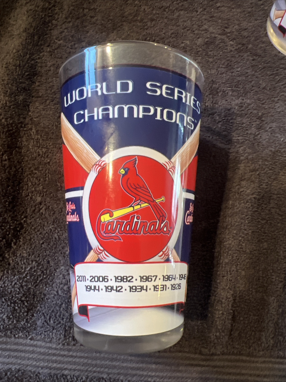 St.Louis Cardinals World Series Champions Pint Glass Beer Baseball MLB ...