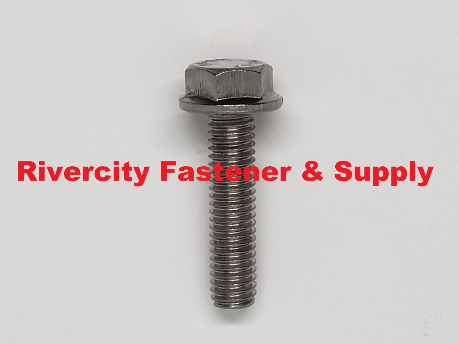 (100) M6-1.0x25 Hex Flange Bolts 6mm x 25mm Stainless M6x25 Screws M6x1 ...