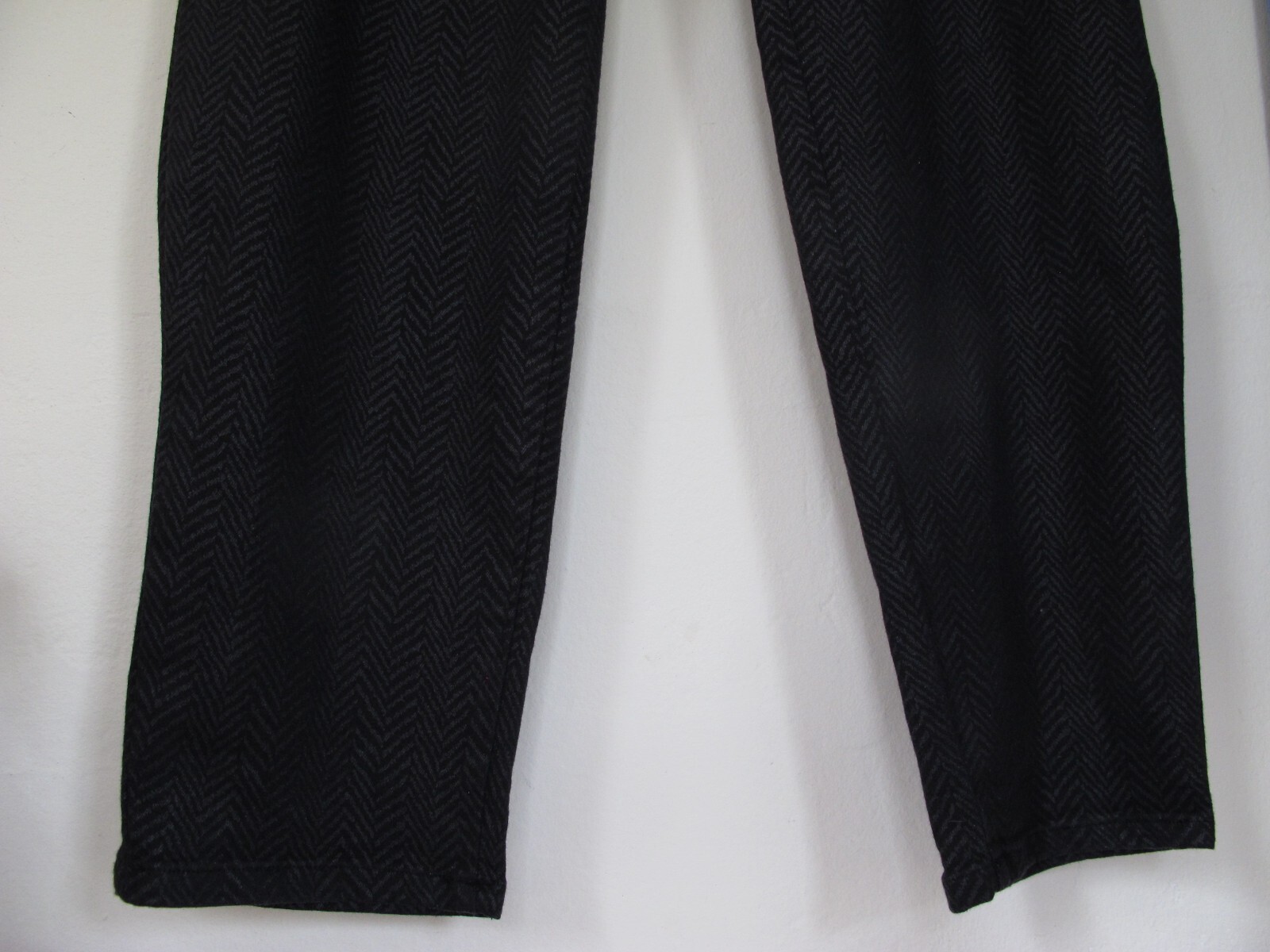 BASLER Womens Black Jeans Size 14-16 Straight Leg Herringbone Pattern ...