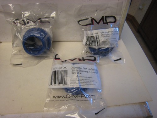 Lot of 3 CMP Directional Flow Outlet Fitting BLUE 3/4" x 1.5" MIP 25552 ...