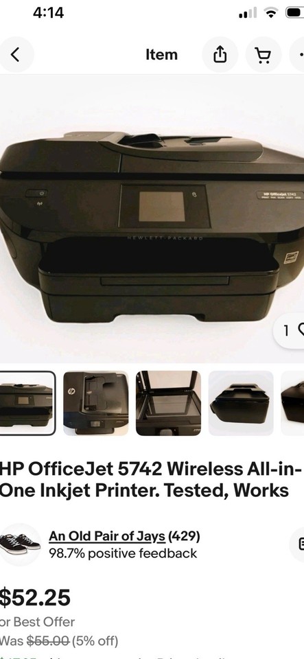 HP OfficeJet Color All-in-One Inkjet 5740 | eBay