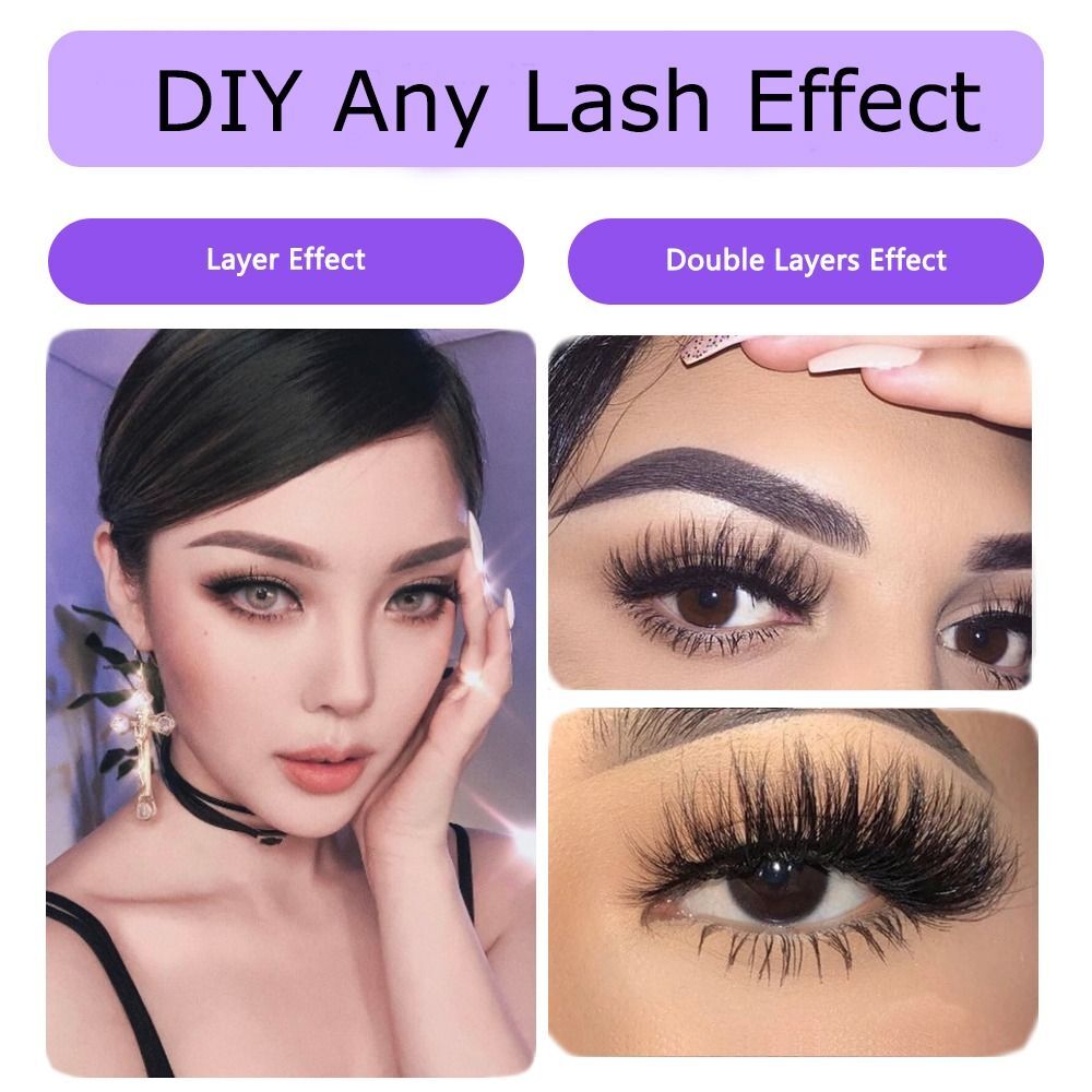 DIY Eyelash Extension Cluster Lashes Faxu Mink Hair False Eyelashes Girls | eBay