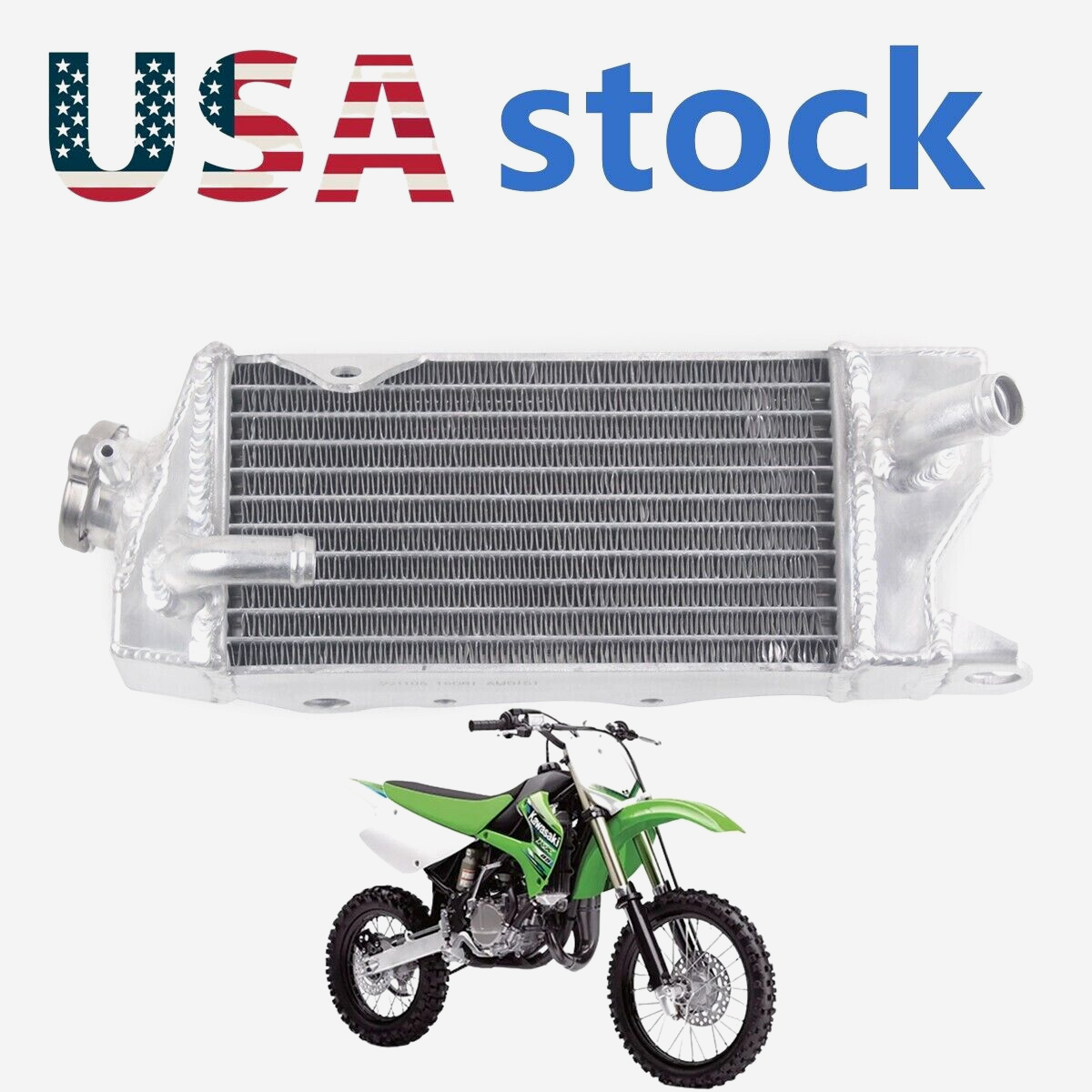 Aluminum Radiator Engine Cooling For KAWASAKI 98-13 KX 80 85 100 KX80 ...