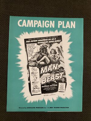 Man Beast - Original Movie Pressbook - Rock Madison | eBay
