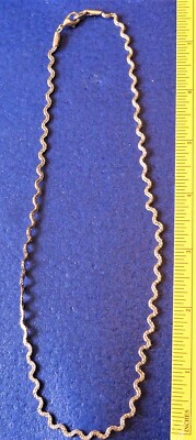 Gold Tone Petite Swirl Chain Necklace 18" | eBay