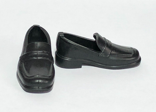 Barbie Ken Black Dress Shoes Loafers Wedding Groom Prom Formal Business ...