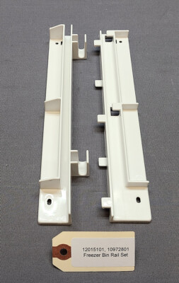 Freezer Bin Rail Set 10972801, 12015101, R0181153 Amana, Kenmore ...