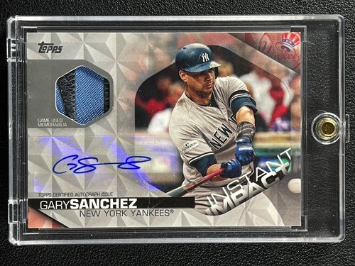 1/1 GARY SANCHEZ 2018 TOPPS INSTANT IMPACT GAME-USED PATCH AUTO ...