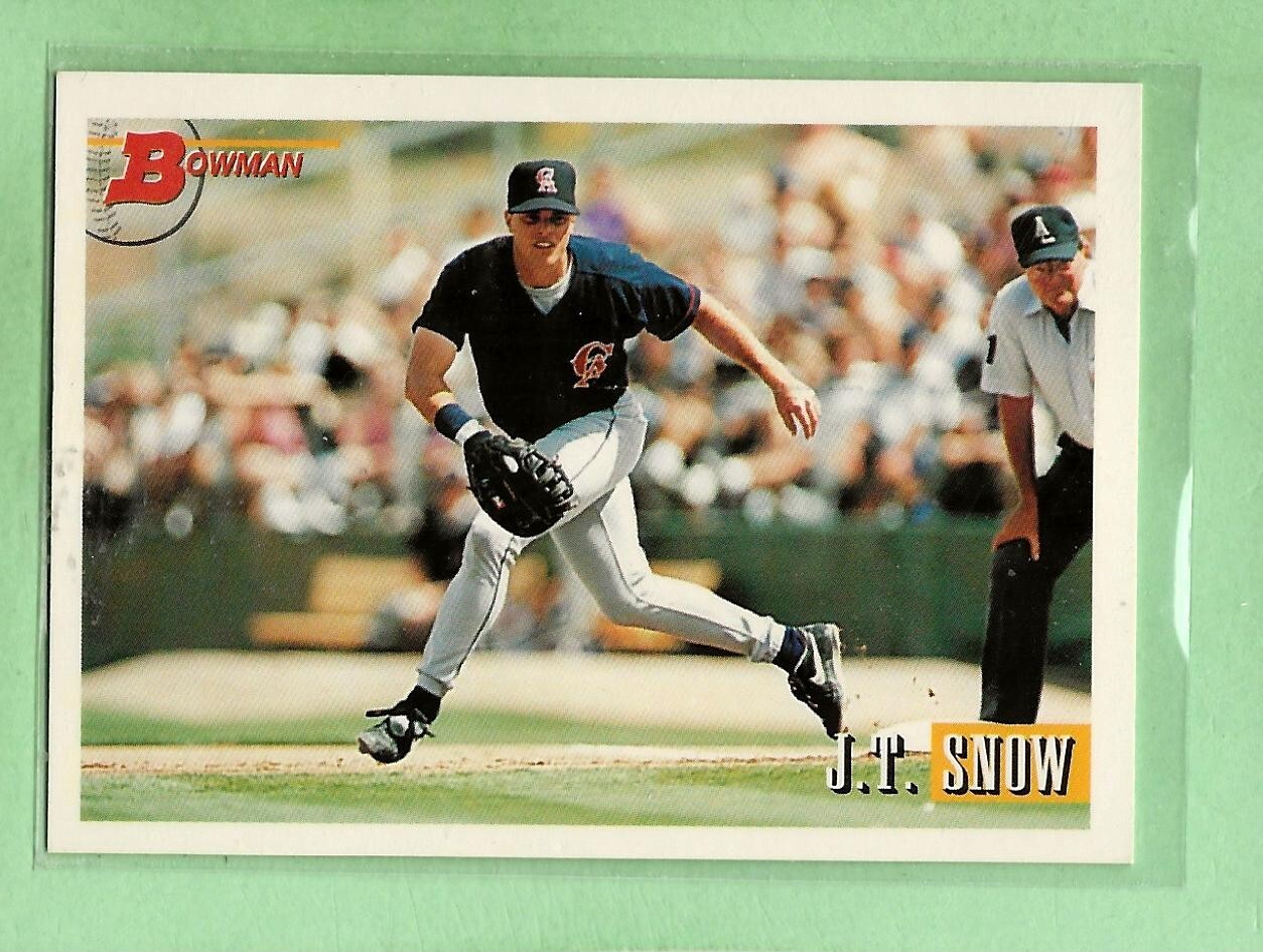 J. T. SNOW - 1993 Bowman "Rookie" - #173 - Angels - Comb. Shipping | eBay