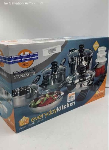 Everyday Kitchen 15-Piece 5-Layer Stainless Steel Cookware Set | eBay