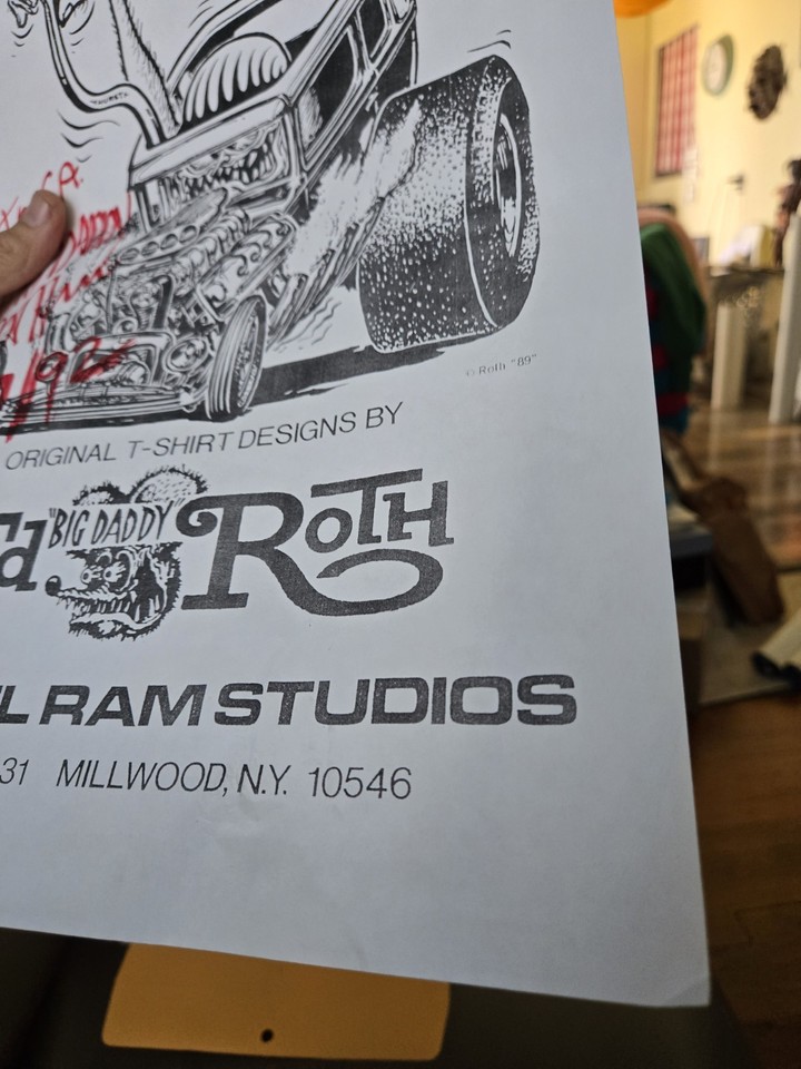 Rat Fink Big Daddy Roth Signed Vintage Poster | eBay
