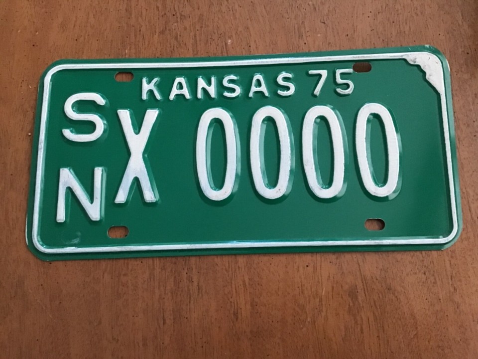 1975 Kansas SAMPLE License Plate Tag | eBay