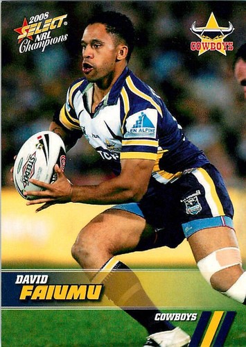 2008 NORTH QUEENSLAND COWBOYS NRL Card DAVID FAIUMU Centenary | eBay ...