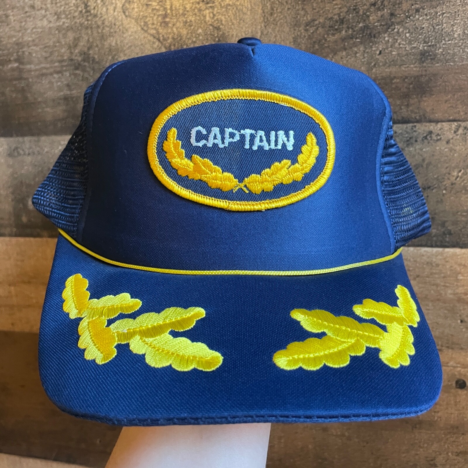 Captain Hat Snapback VTG Foam Front Patch Cap Trucker Rope Ship ...