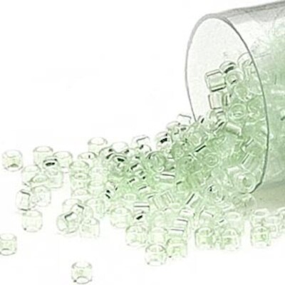 7.5 grams Delica Round Seed Beads Transparent Crystal White Ice #11 ...