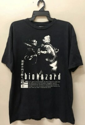 Resident Evil Biohazard T Shirt Leon Kennedy Vintage Goth Emo Grunge ...