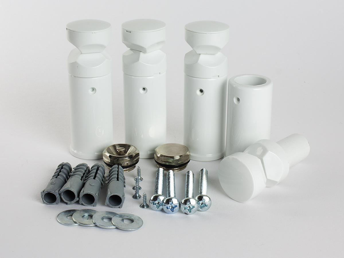 White Heated Towel Rail Radiator Straight Cloak Room Small Narrow 300mm ...