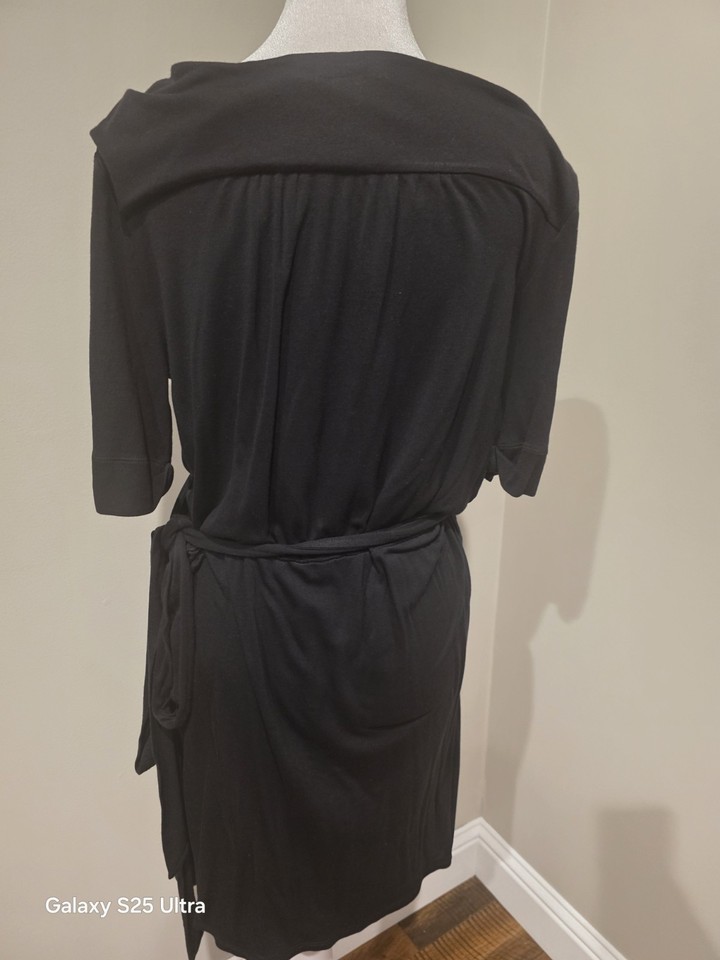 Banana Republic Women's Black Short Sleeves Wrap Dress, Large Petite | eBay