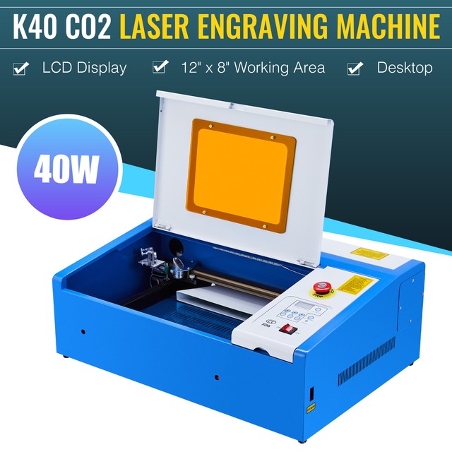 CO2 Laser Engraver Cutter 40W 12" × 8" Engraving Cutting Machine ...