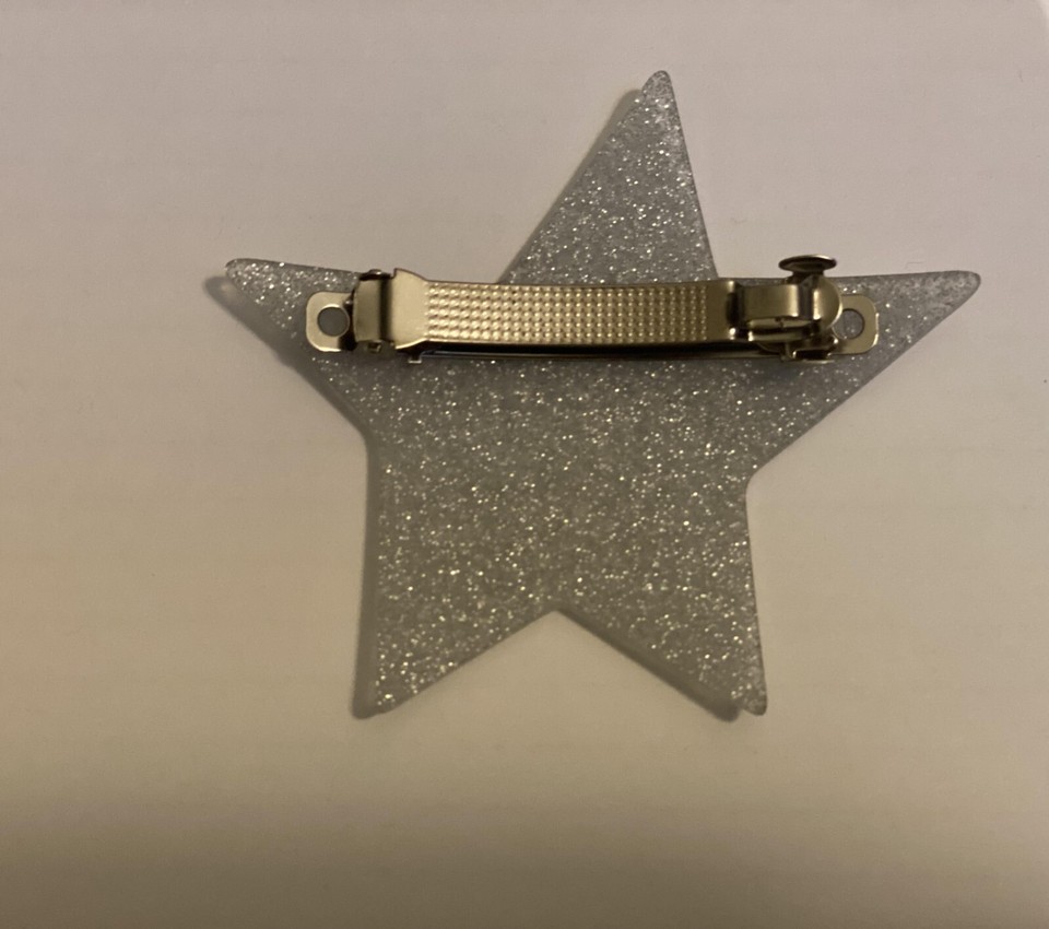 Large Star Hair Barrette, Star Shape Clip, Large Shimmering Star Hair ...