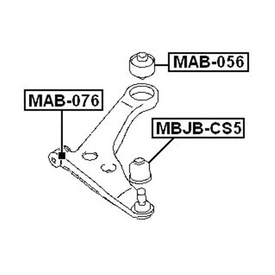 2 Arm Bushing Front Arm For Mitsubishi Outlander Lancer Airtrek ...