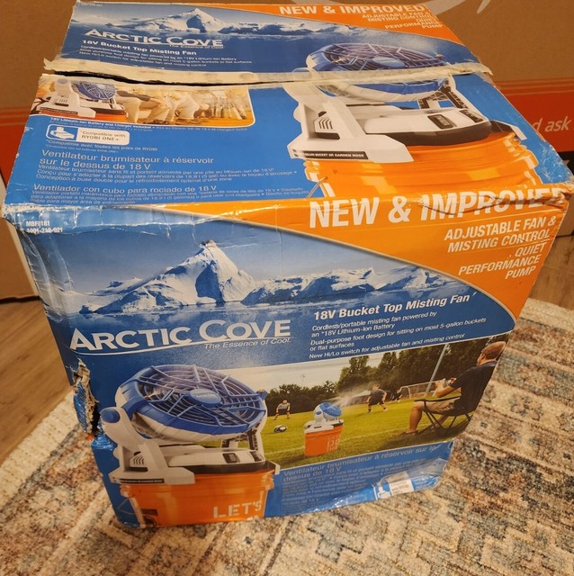 Arctic Cove MBF0181 18-volt Two Speed Misting Bucket Top Fan for sale ...