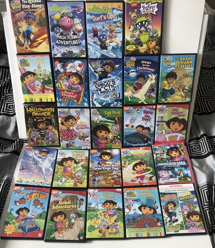 Nick Jr. Nickelodeon DVD Lot of 24 Dora The Explorer Diego ...